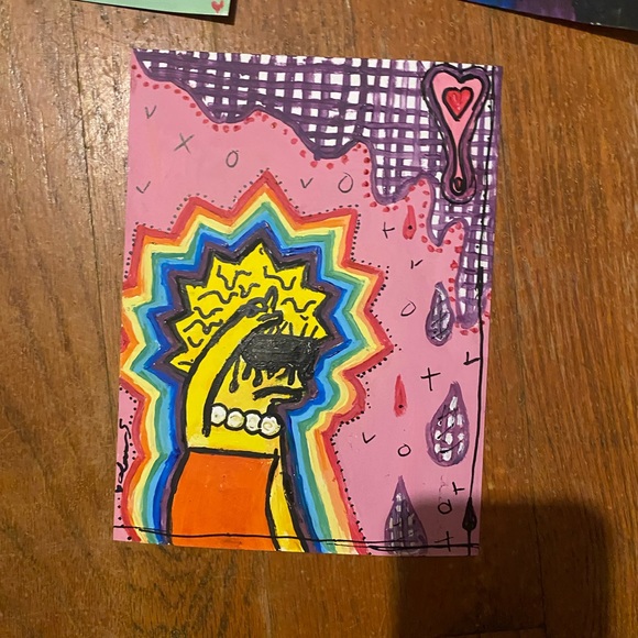 Art | Lisa Simpson Trippy Original Painting | Poshmark